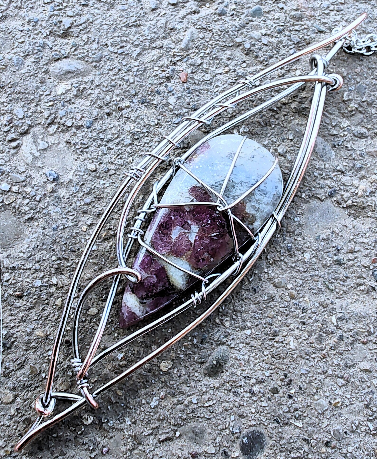 RARE Teardrop Elbaite Tourmaline Silver Plated Copper Elven Crystal ...