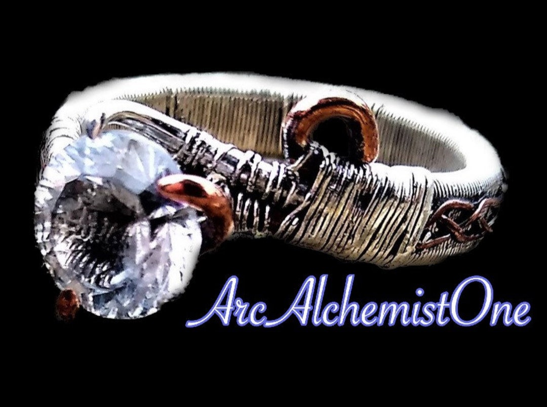 FANCY Sterling Silver Size 8 Natural White Quartz Elven Elvish Genuine ...