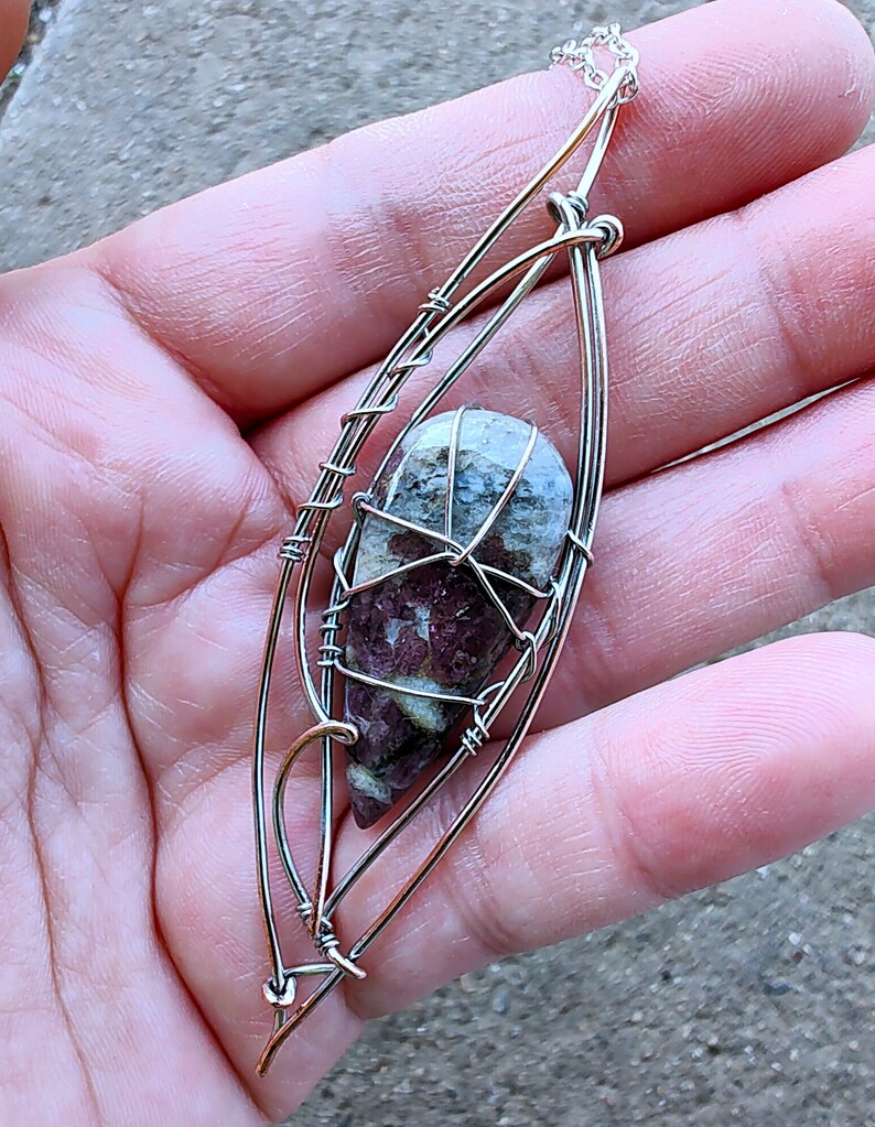 RARE Teardrop Elbaite Tourmaline Silver Plated Copper Elven Crystal ...