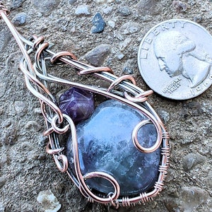 Rainbow Fluorite Heart Amethyst February Copper Elven Elvish Victorian ...