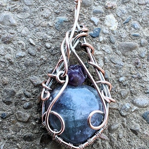 Rainbow Fluorite Heart Amethyst February Copper Elven Elvish Victorian ...