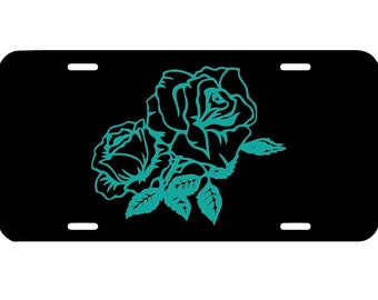 Rose License Plate | Etsy