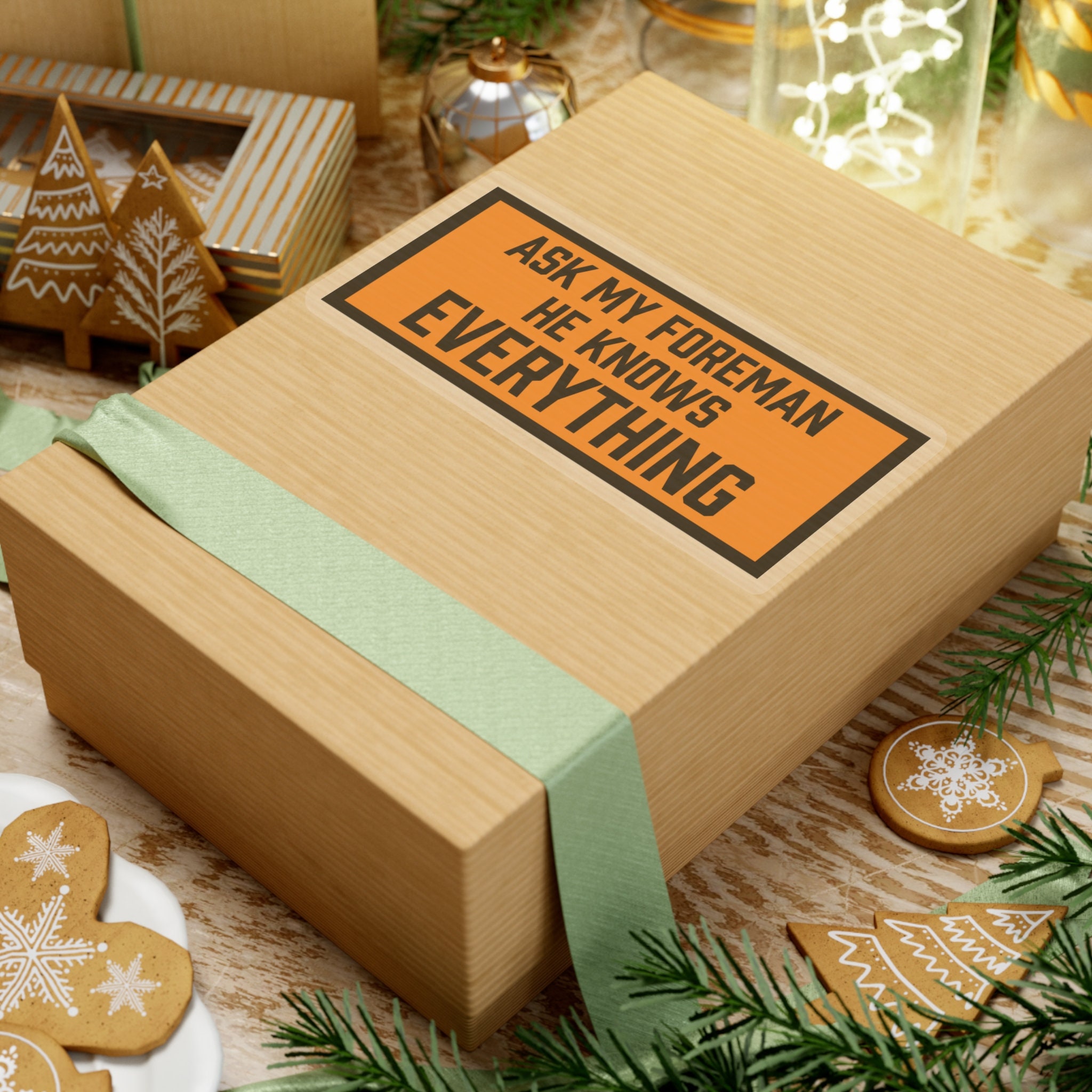 Ask My Foreman He Knows Everything Sticker (hardhat, Work Truck, Blue ...