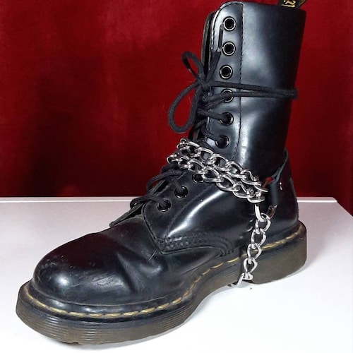 Pair Stainless Steel Boot Straps Chain Punk Gothic Biker - Etsy