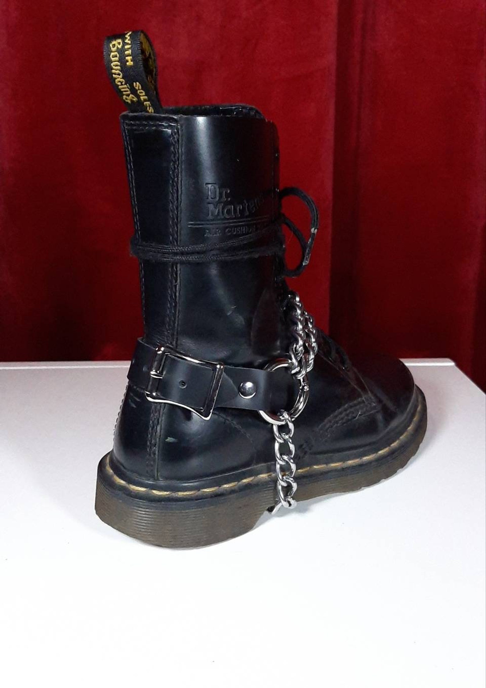 Unisex Stainless Steel Twist Chain Leather Bootstrap Double - Etsy