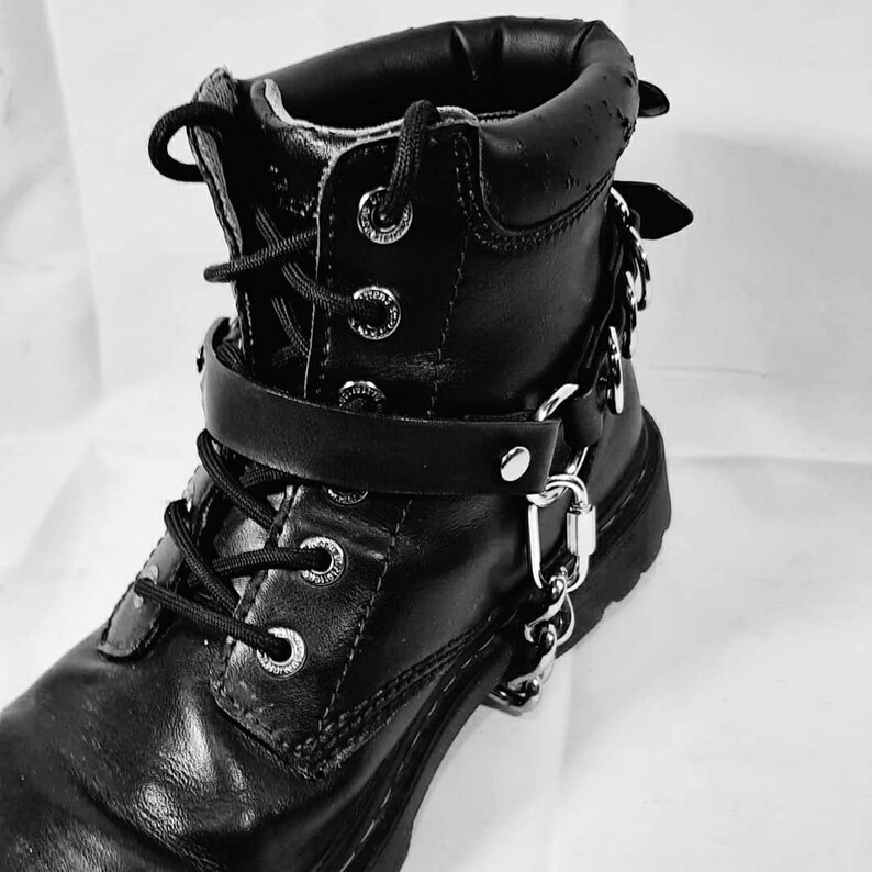 Unisex Leather Bootstrap 3.0 Triple D-ring W/ Chain SINGLE - Etsy