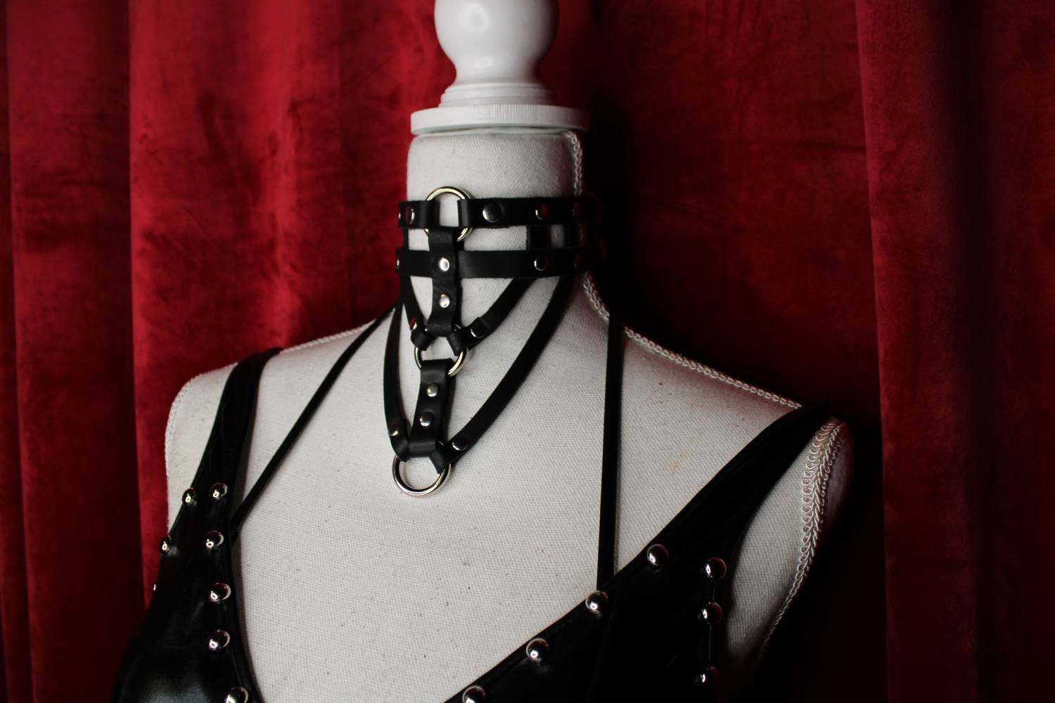 Leather Cage Bondage Choker W/ FREE SHIPPING Goth Gothic Post - Etsy