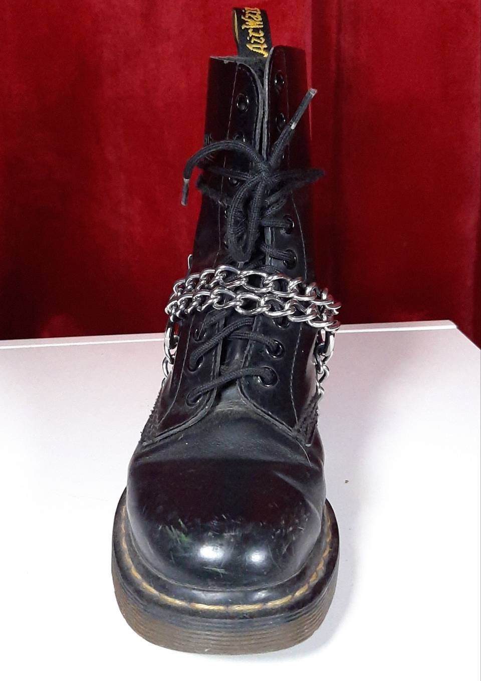 Unisex Stainless Steel Twist Chain Leather Bootstrap Double - Etsy