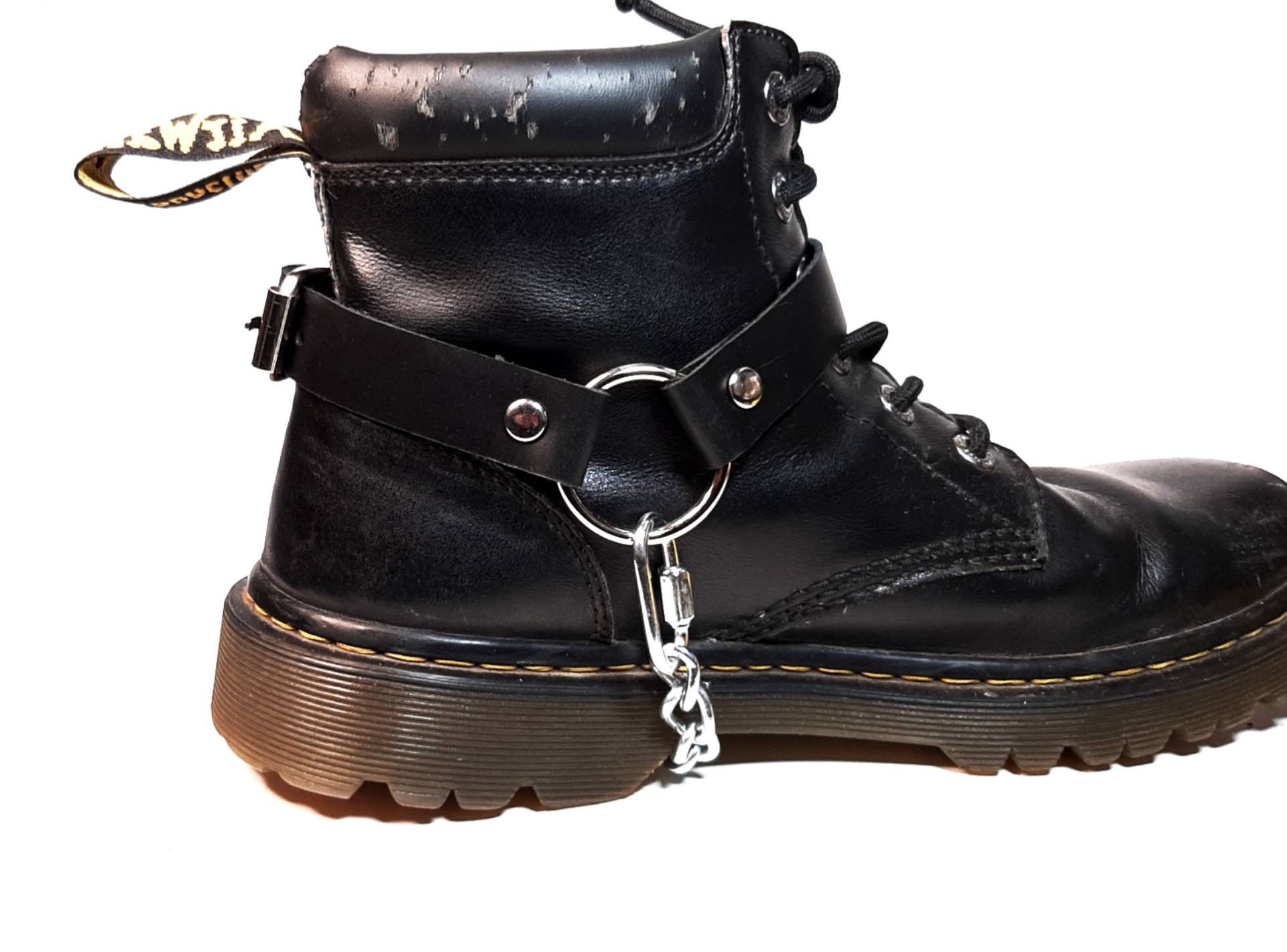 Unisex Leather Bootstrap 3.0 Triple D-ring W/ Chain SINGLE - Etsy