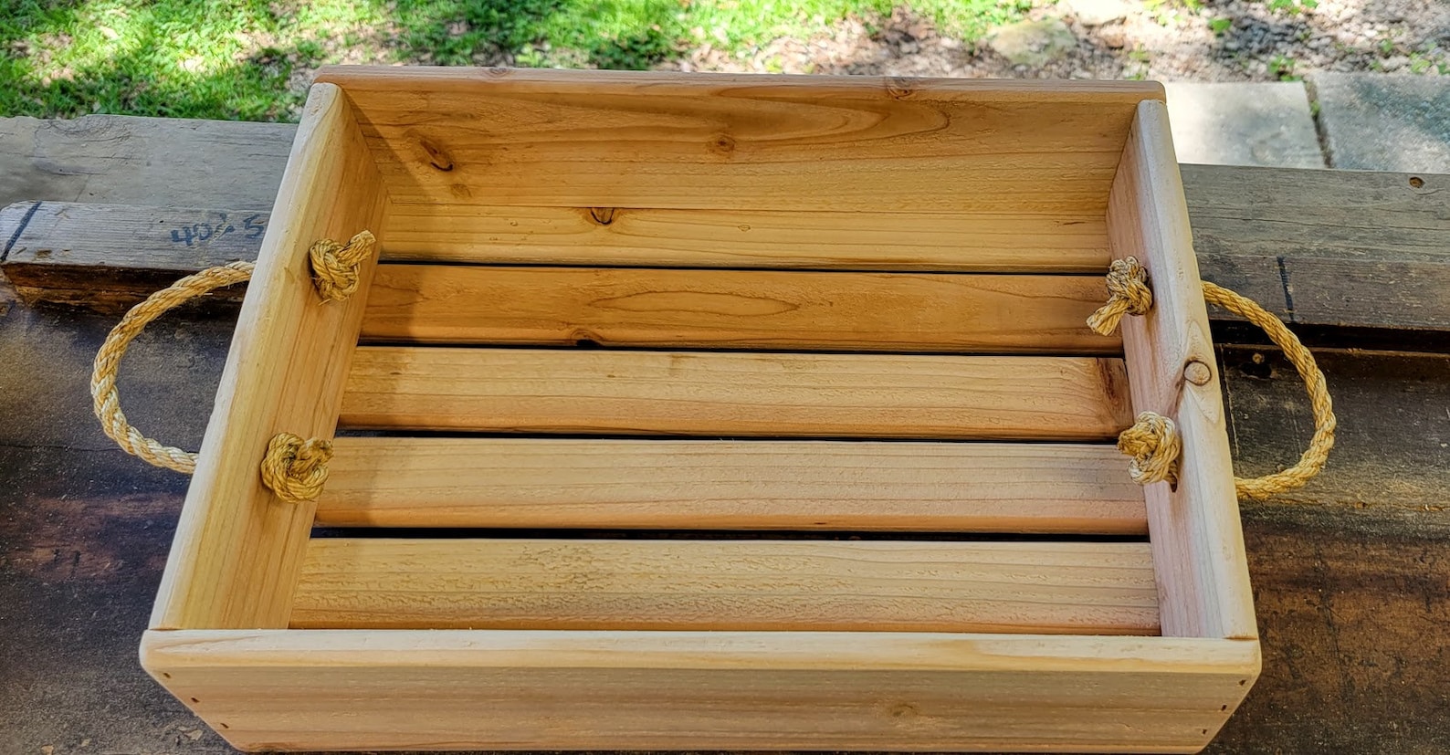Cedar Garden Crate With Slat Bottom - Etsy