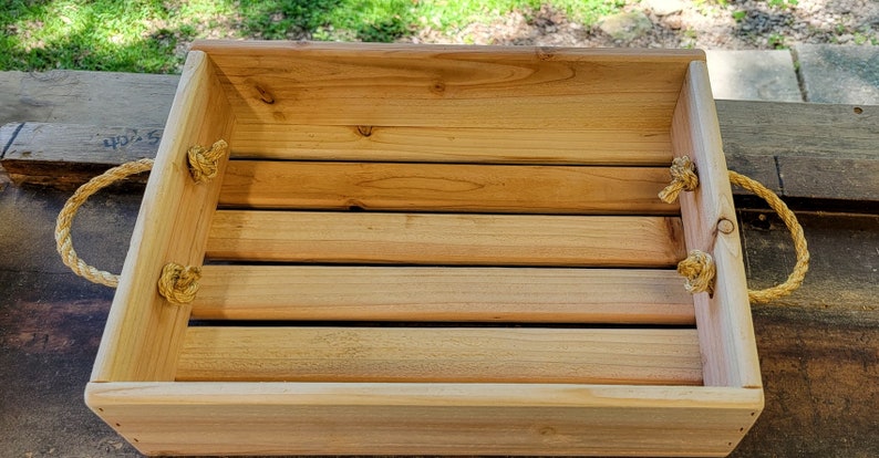 Cedar Garden Crate With Slat Bottom - Etsy