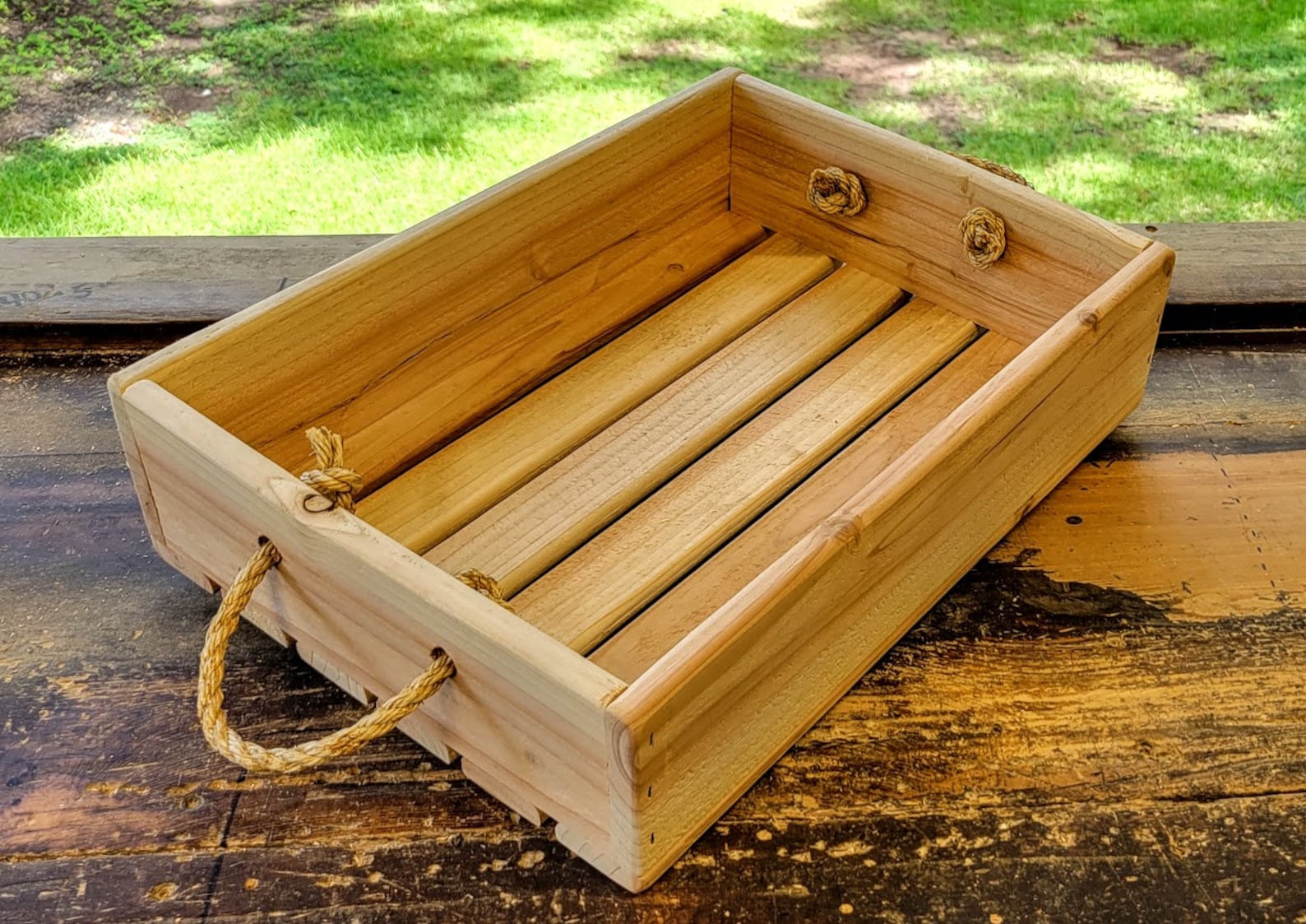 Cedar Garden Crate With Slat Bottom - Etsy