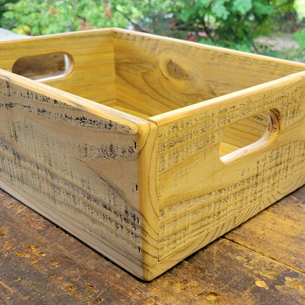 Weathered Crate - Etsy