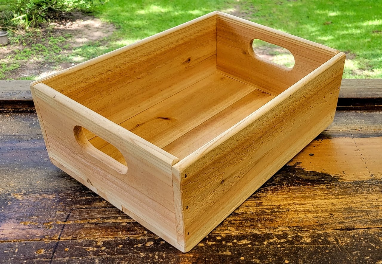 Cedar Crate With Solid Bottom - Etsy