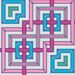 Vaporwave Colors Counted Cross Stitch Pattern PDF Pattern - Etsy