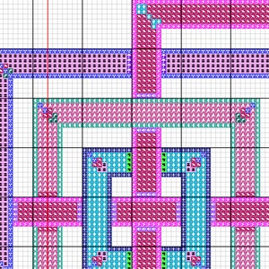 Vaporwave Colors Counted Cross Stitch Pattern PDF Pattern - Etsy