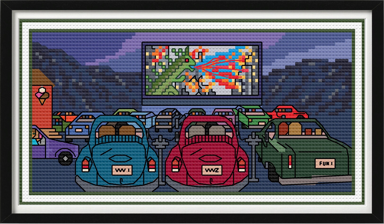 Summer Fun at the Drive-insmall Versioncounted Cross Stitch PDF Pattern ...