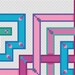 Vaporwave Colors Counted Cross Stitch Pattern PDF Pattern - Etsy