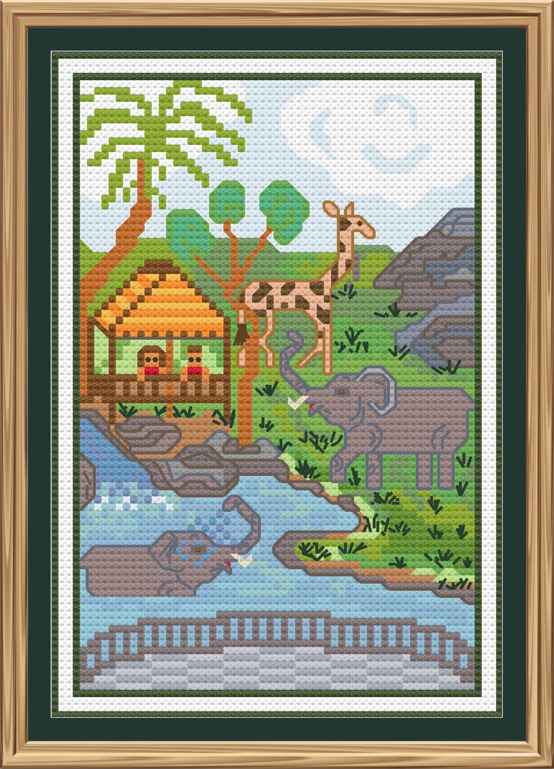 Summer Fun at the Zoo Counted Cross Stitch PDF Pattern - Etsy