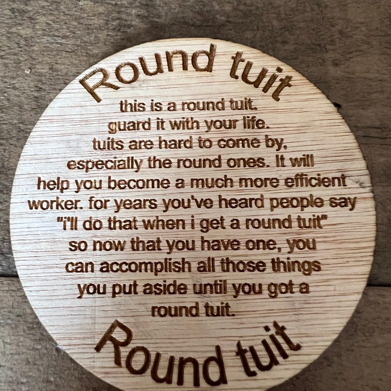 Round Tuit - Etsy