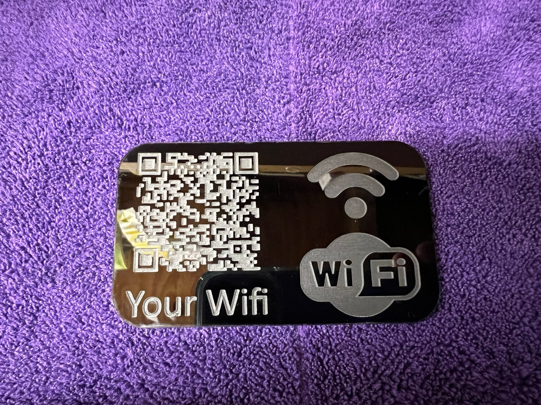 Laser Cut Black Acrylic QR Code for Your Wifi. - Etsy