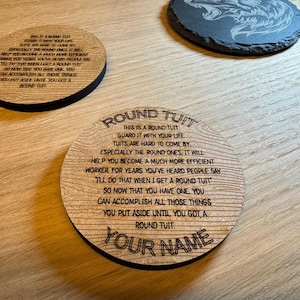 Laser Cut Pine 'round Tuit' - Funny DIY Gift - Etsy