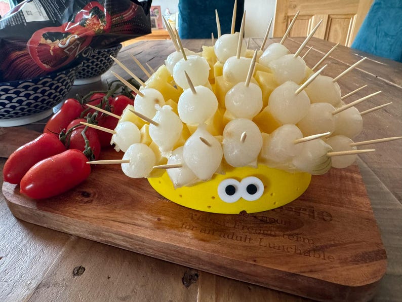 3D Printed Cheese Pineapple Hedgehog, Retro 70s Party Snack Holder - Etsy