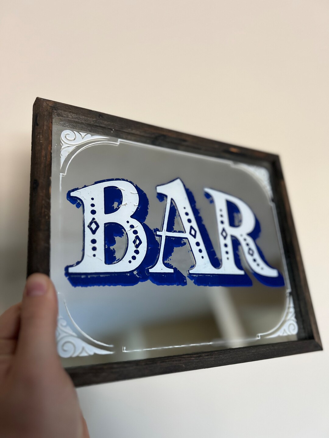 Mirrored Bar Sign - Etsy