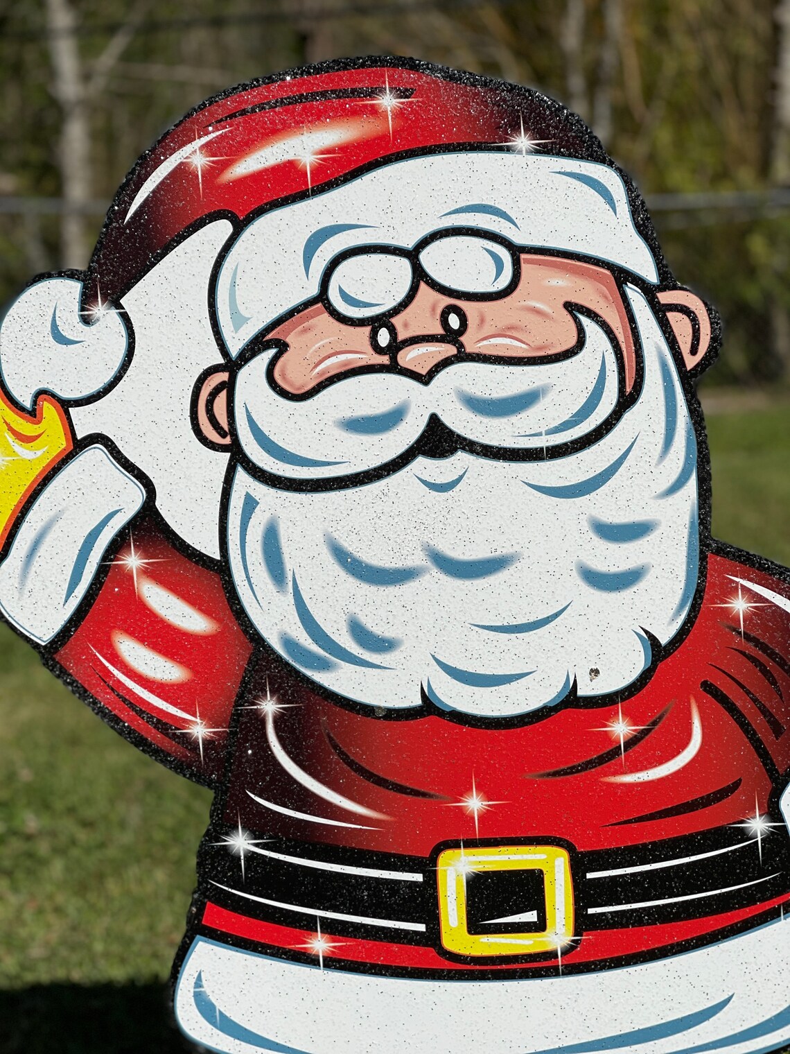 Santa Clause Christmas Outdoor Decoration Sign - Etsy