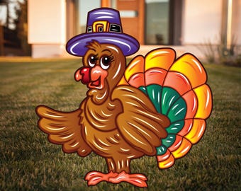 Thanksgiving Turkey Outdoor Wood Lawn Decoration Yard Art - Etsy