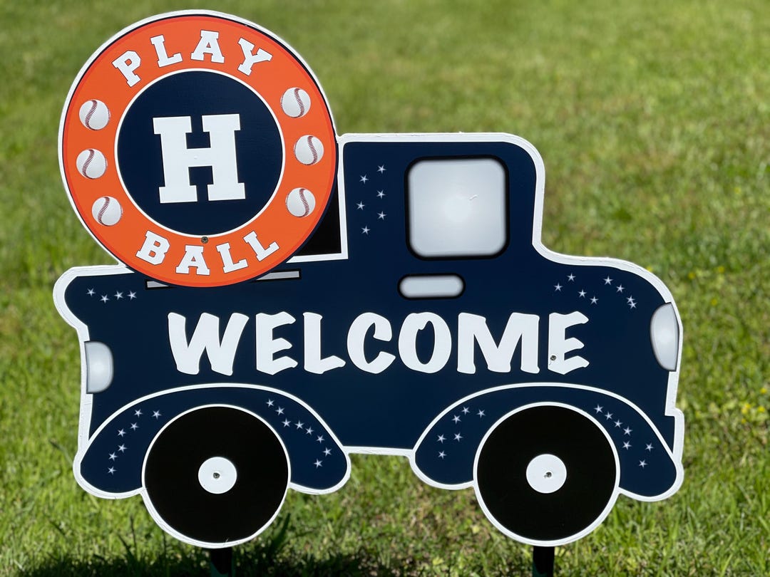 Baseball Yard Sign, Welcome Porch Sign, Baseball Sign Home, Baseball ...