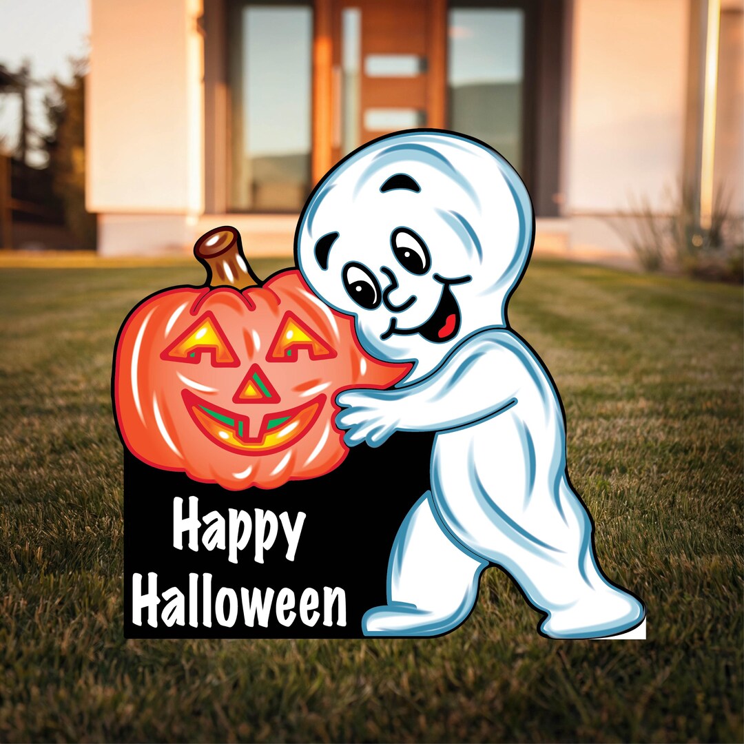 Casper Yard Decoration, Friendly Ghost Yard Decor Unique Halloween ...