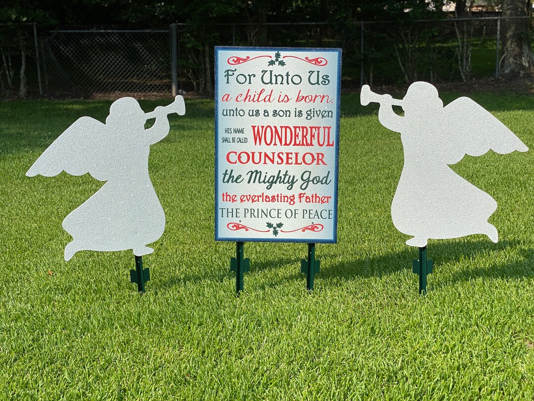 Painted Christmas Yard Art see Video Set of 2 Painted & Glittered ...