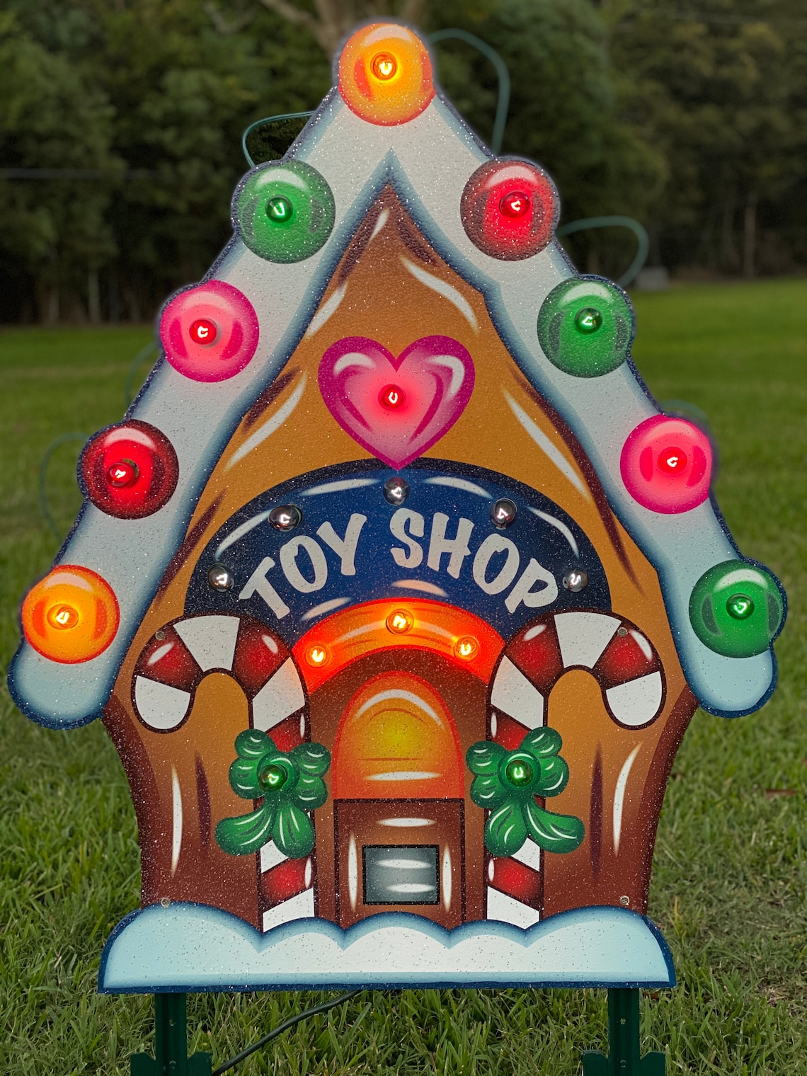 Christmas Yard Art See Video Gingerbread Toy Shop MDO | Etsy