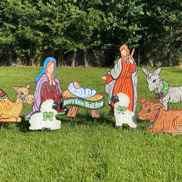 Mary and Joseph Baby Jesus Outdoor Decorations - Etsy