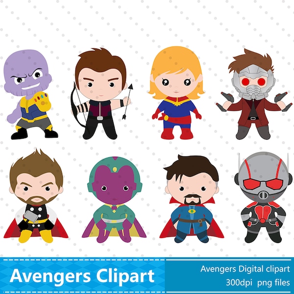 Avengers Clipart - Etsy
