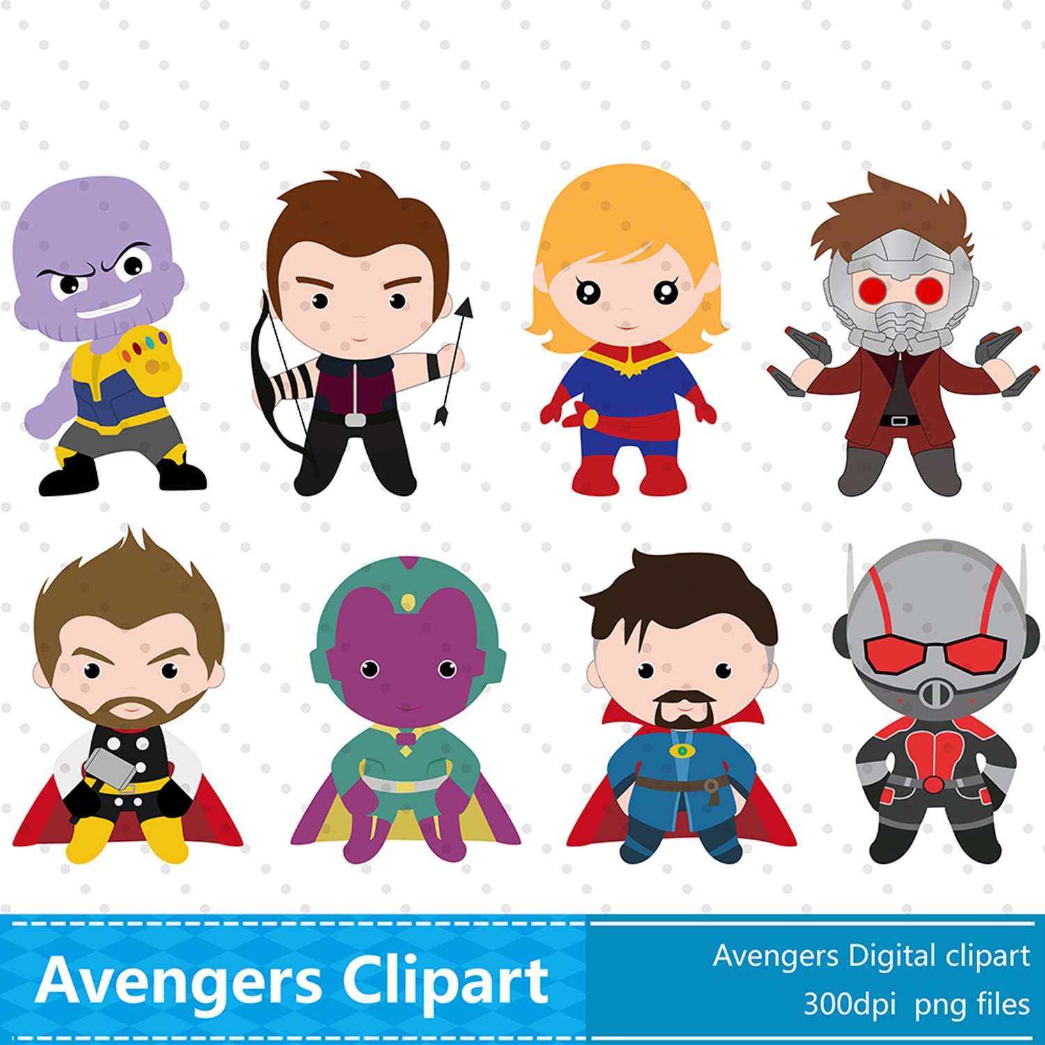 Avengers Infinity War Superheld Clipart Avengers Clipart - Etsy