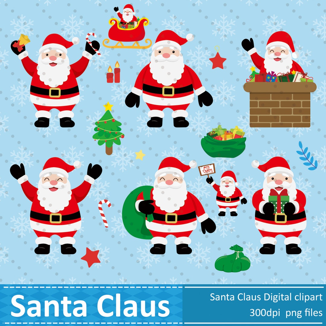 Santa Claus Clipart , Christmas Clipart, Santa in Chimney Clipart ...