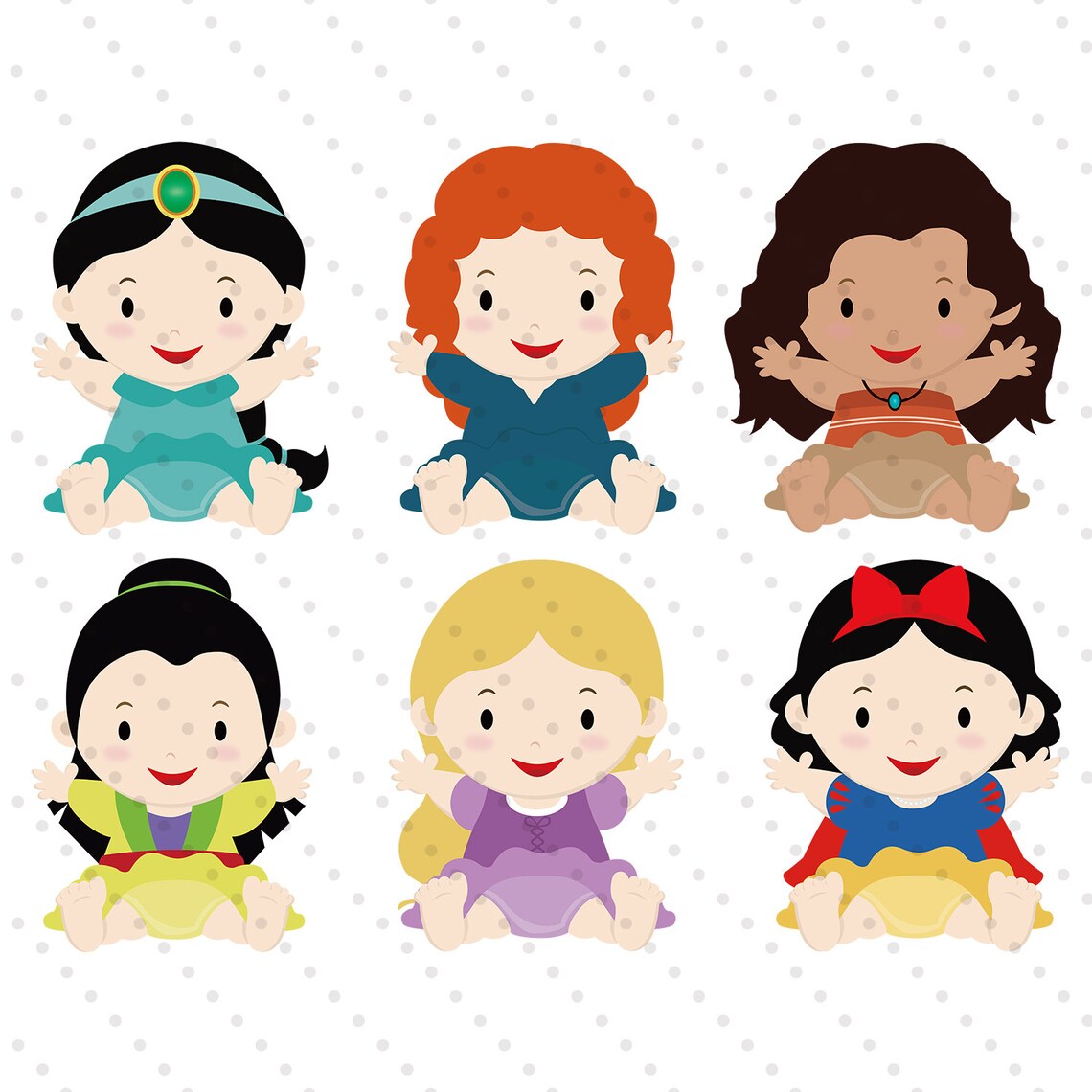 Digital Baby Princess Clipart, Princess Baby Clip Art, Fairy Tale ...