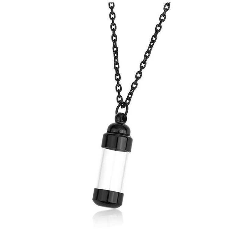 Stainless Steel Urn Necklace Acrylic Ashes Charm Memorial - Etsy
