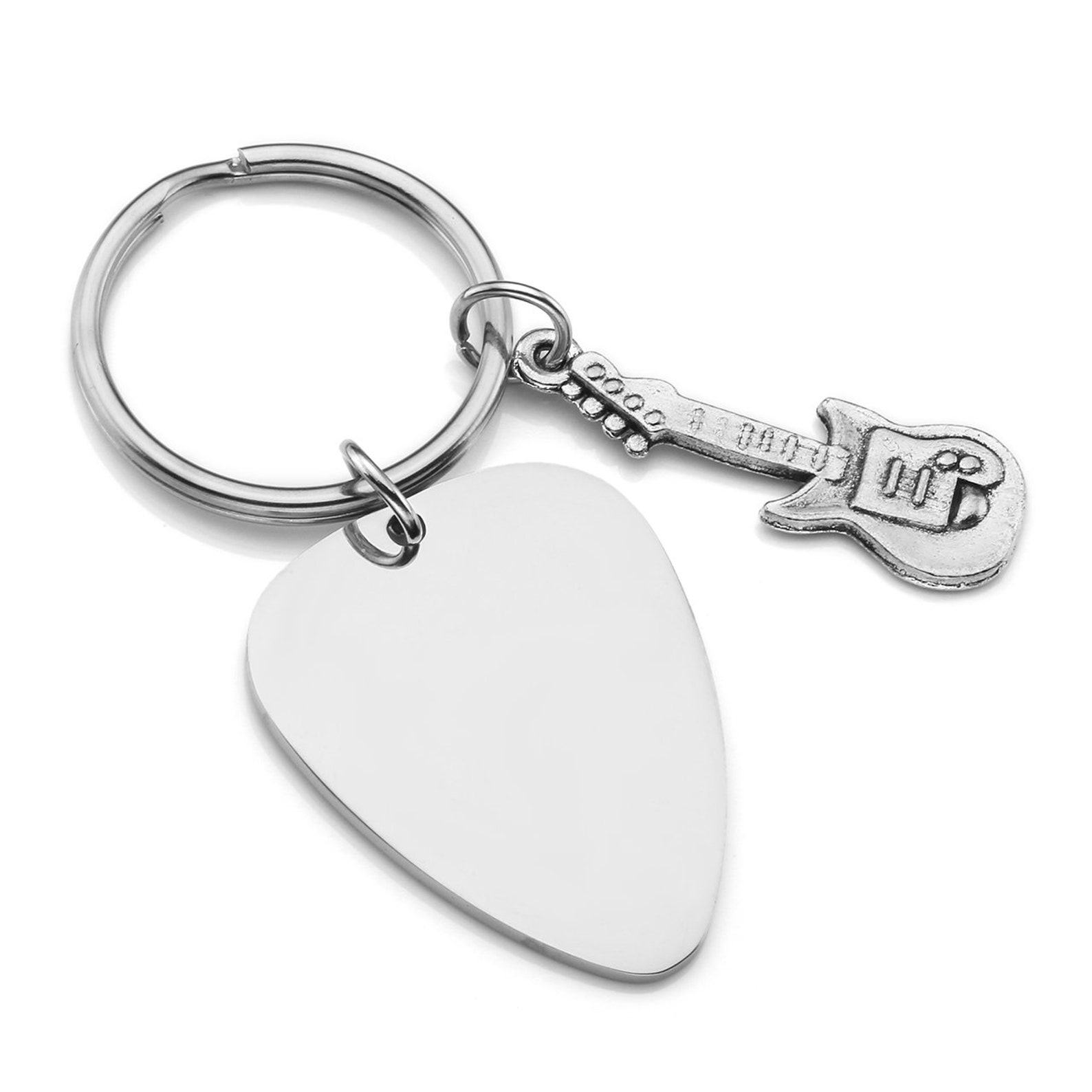 Guitar Pick Key Chain Custom Guitar Pick Message - Etsy