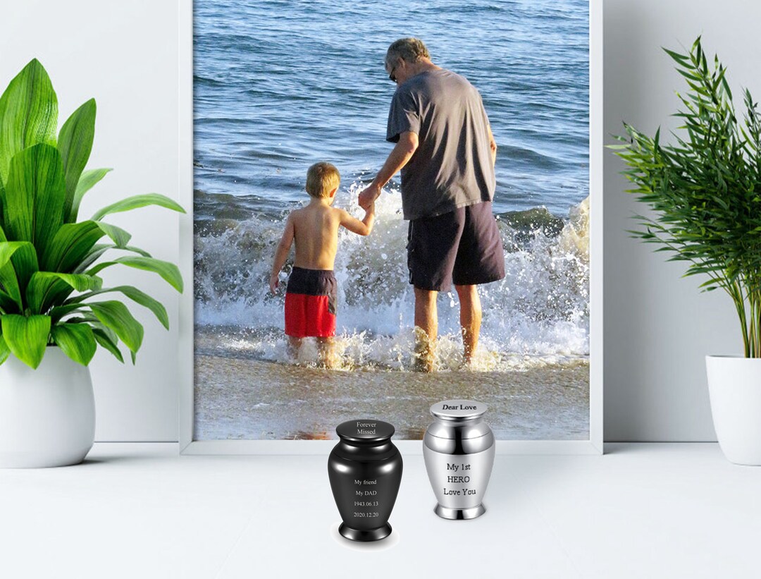 Peronalized Keepsake Urn for Human Ashes, Mini Urn, Funeral Urn, Human ...