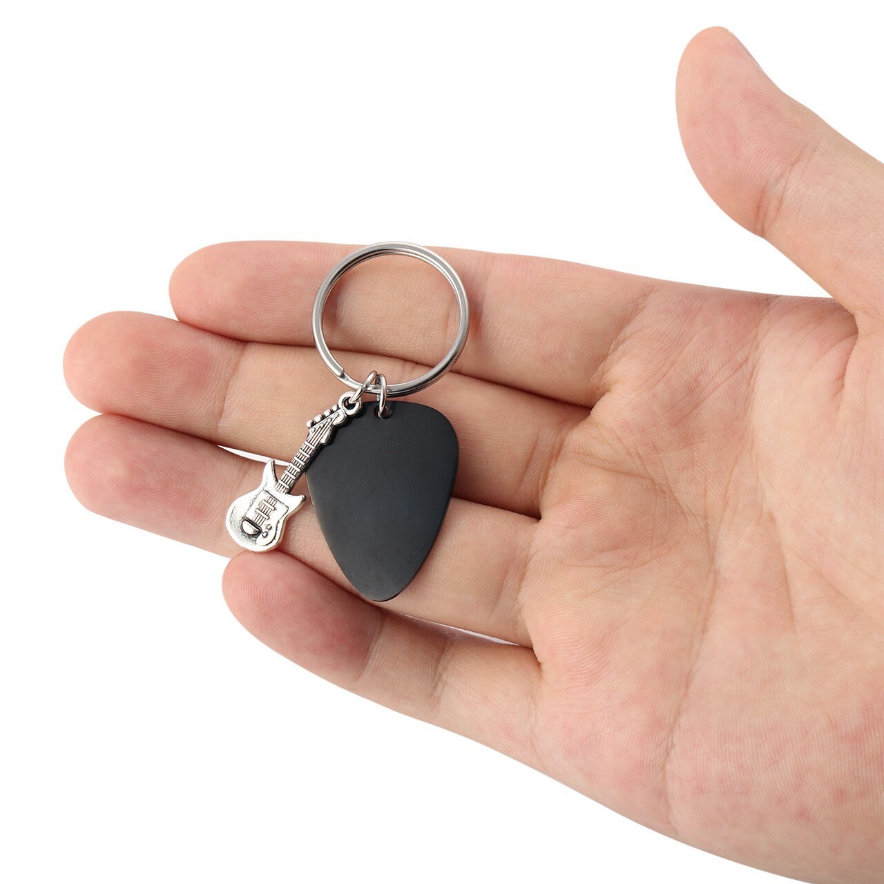 Guitar Pick Key Chain Custom Guitar Pick Message - Etsy