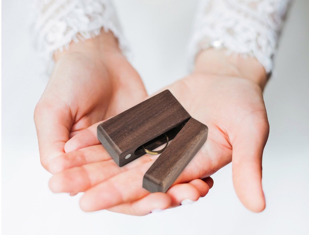 Personalized Engagement Ring Box/ Proposal Ring Box/ Wood Ring Box ...