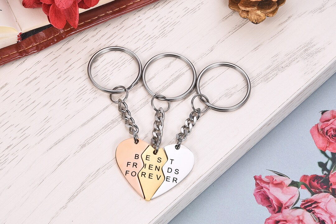 Best Friends Forever Keychains, Personalized Friendship Keychains, Bff ...
