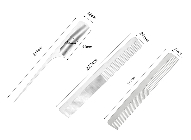 Personalized Stainless Steel Hair Comb: Engraved Barber or Salon Gift ...