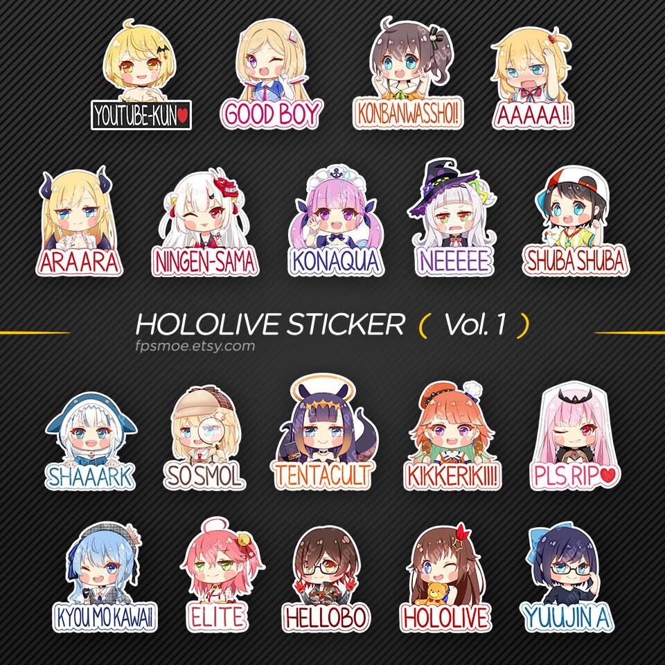 Hololive Sticker Vol. 1 | Etsy UK