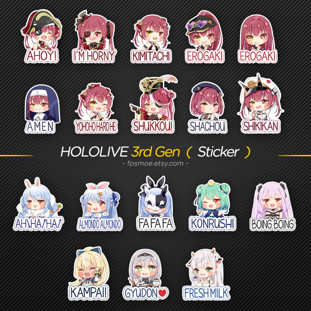 Hololive 3rd Generation Sticker - Etsy