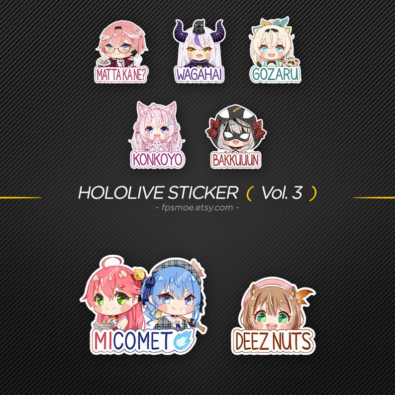 Hololive Sticker Vol. 3 - Etsy