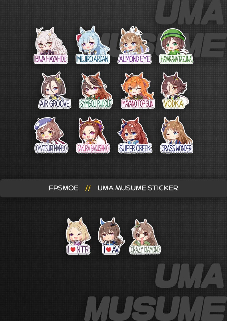 Uma Musume Sticker (updated) - Etsy